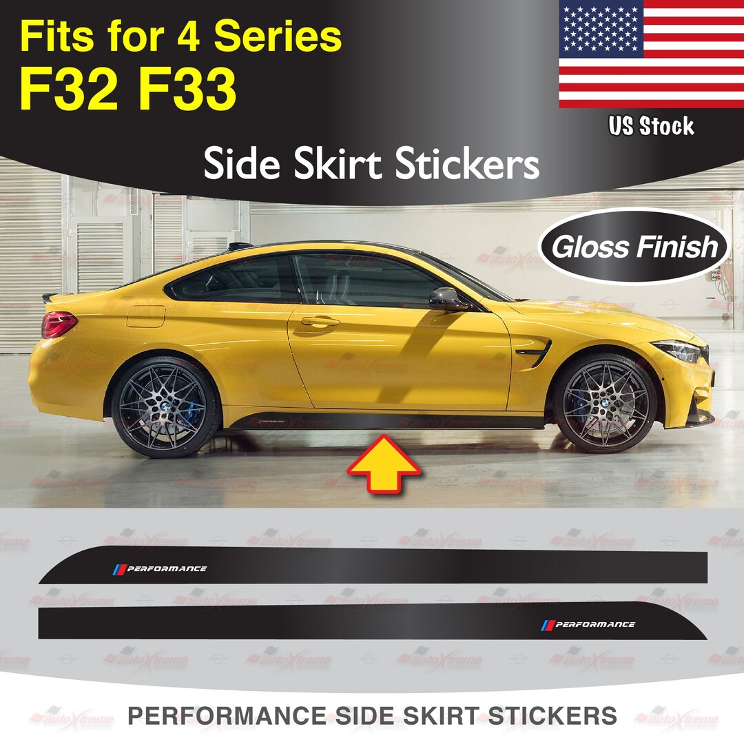 Compatible With BMW F32 F33 4 Series Performance Side Skirt Decals Trim ...