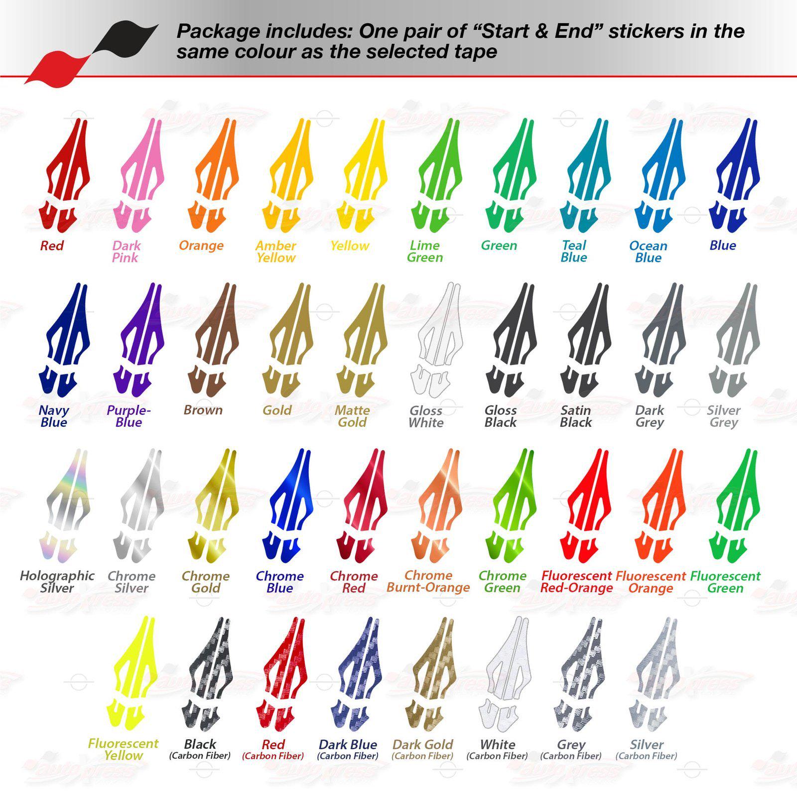1/2" Pinstriping Double Pin Stripe Tape Outline Decoration Decals Vinyl ...