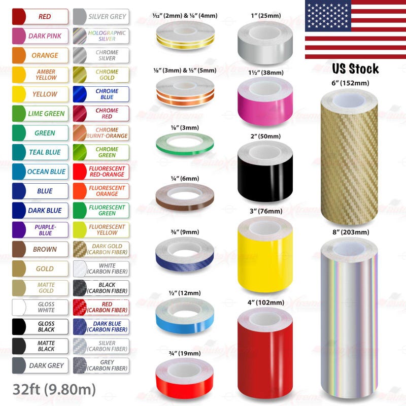 Red Vinyl Striping for Cars - Etsy