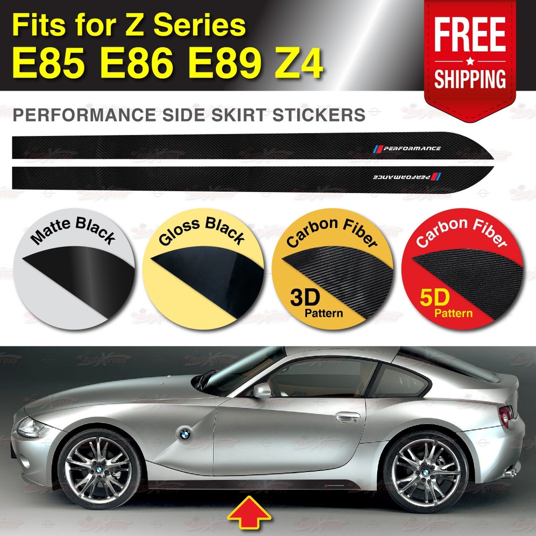 Performance Side Skirt Decals Racing Stripes DIY Selected Finish Vinyl ...