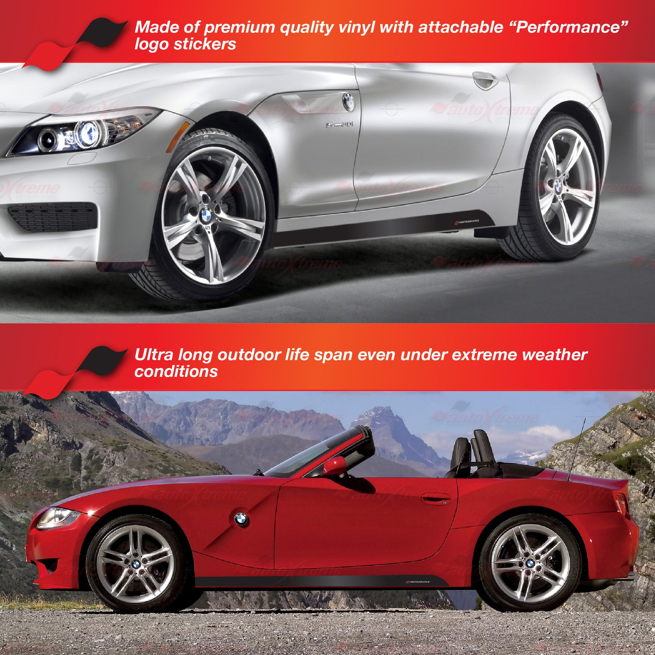 Performance Sport Side Skirt Stripes 5D CARBON PATTERN Vinyl Decals ...