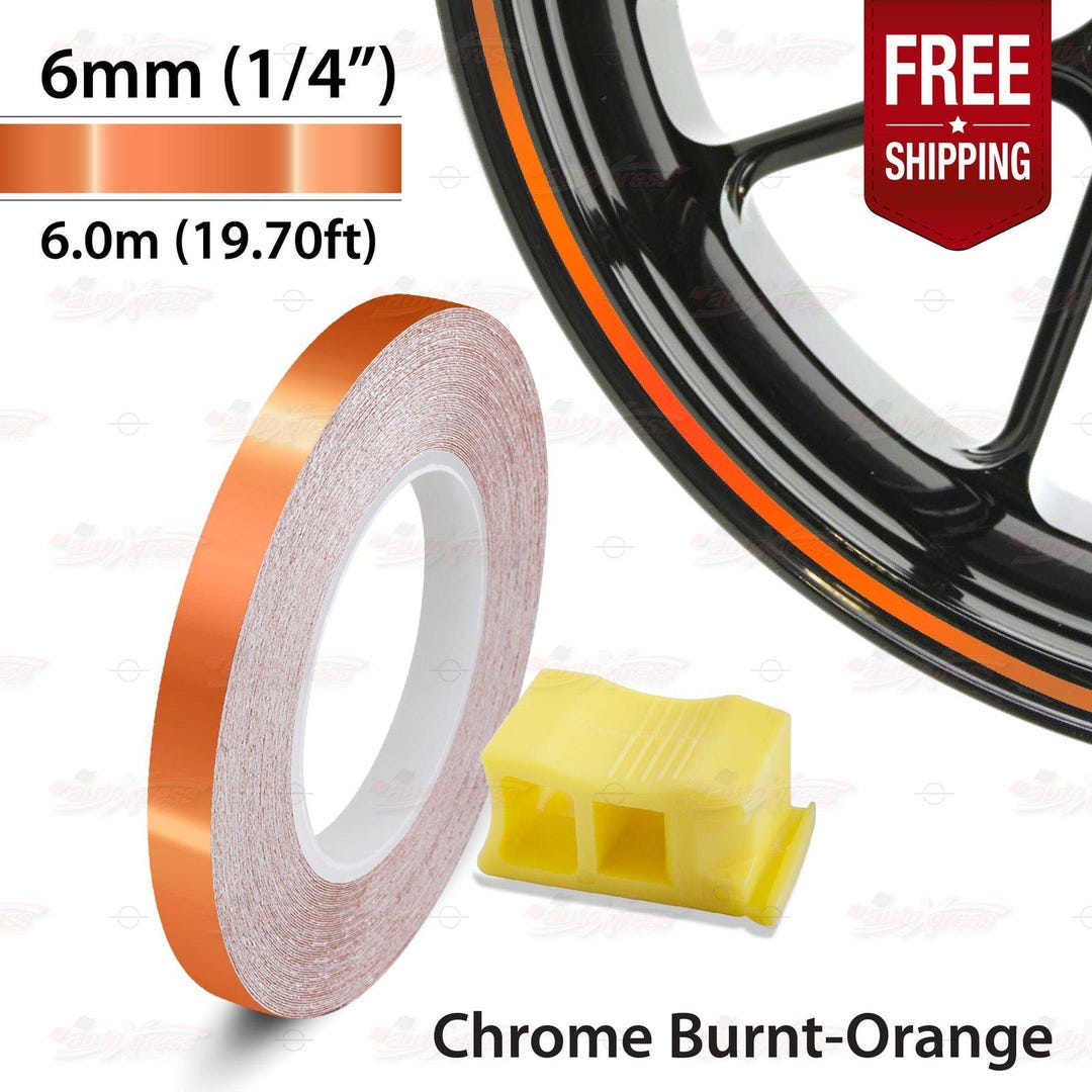 1/4' 6mm PIN Stripe Striping Wheel Rim Tape Decal Vinyl Sticker Chrome ...