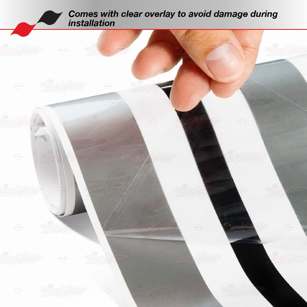 For BMW Engine Car Hood Bonnet Racing Triple-line Stripe Exterior Decal ...