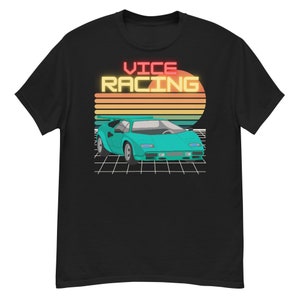 Retro Video Game Lamborghini T-shirt - Etsy