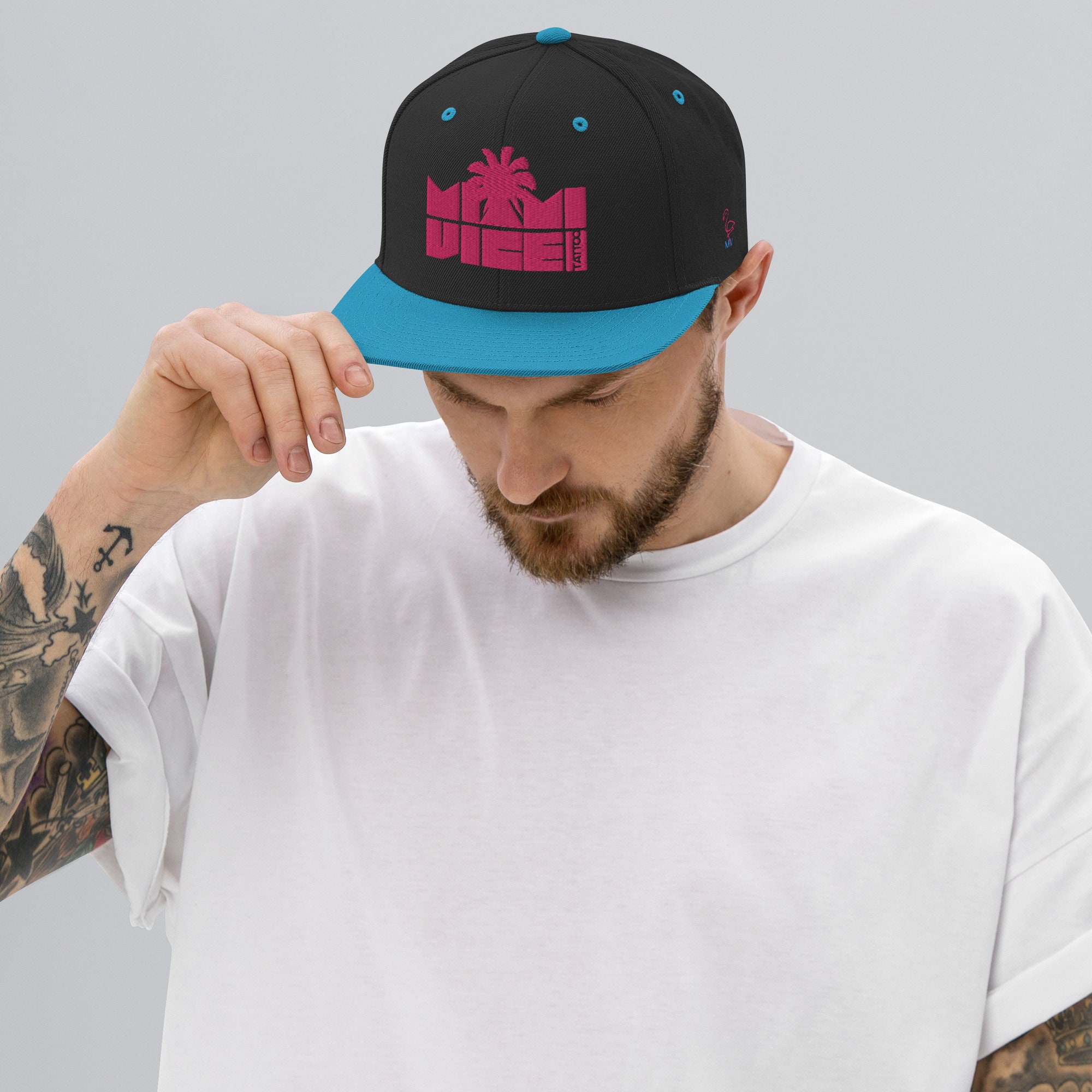 Miami Vice Tattoos Snapback Hat - Etsy