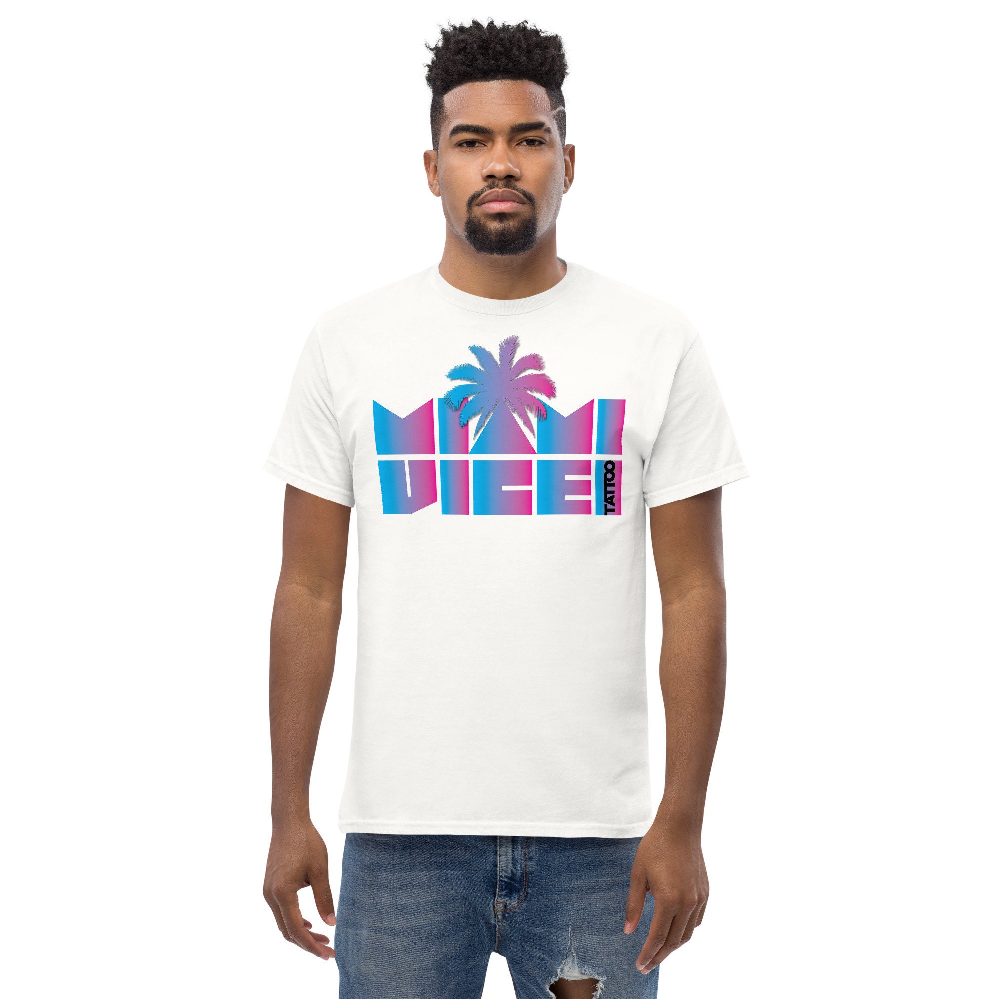 Miami Vice Colored Logo T-shirt - Etsy