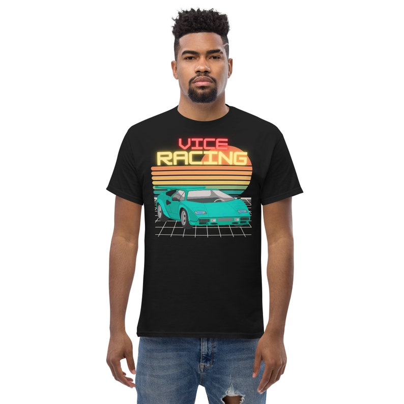 Retro Video Game Lamborghini T-shirt - Etsy