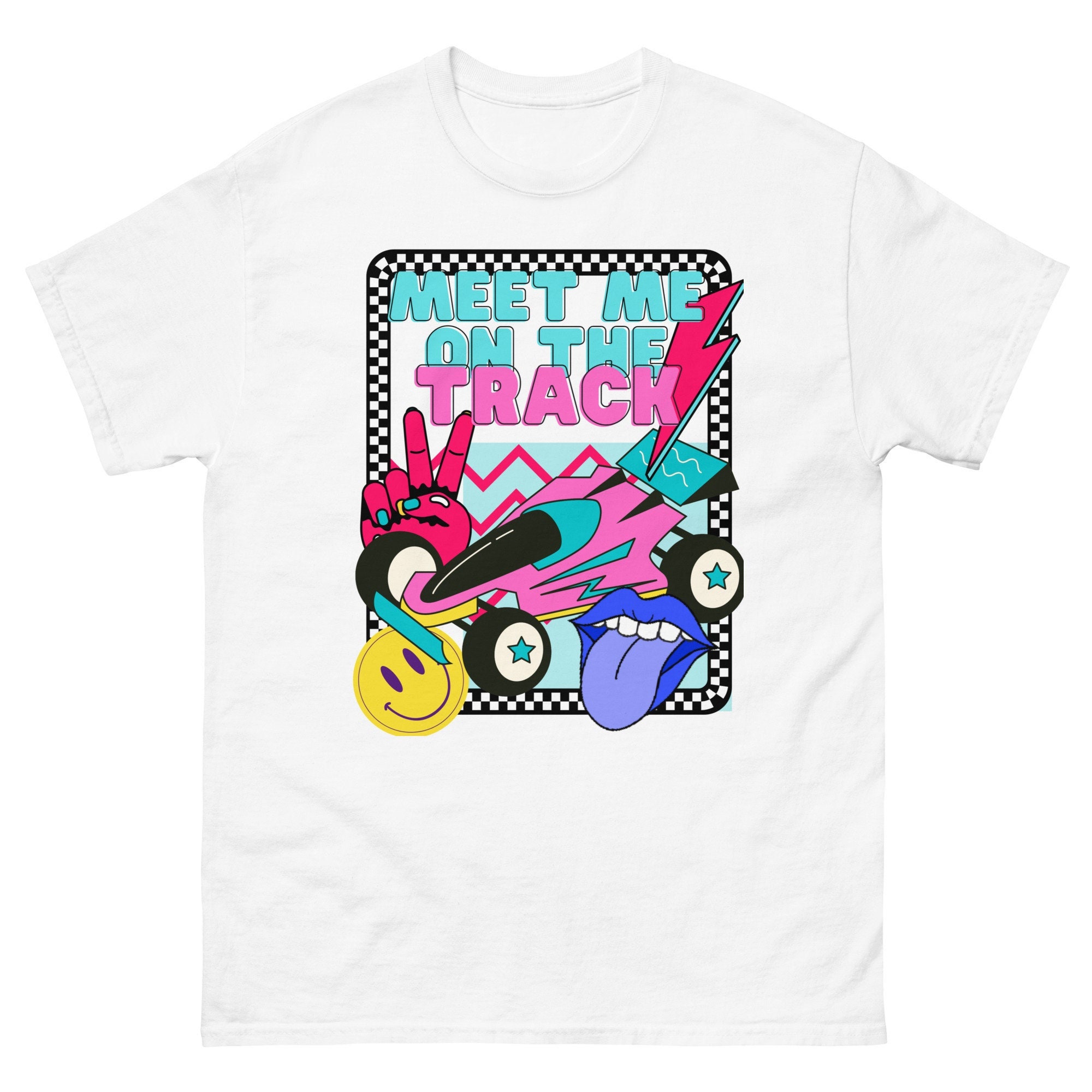 90's Throwback Racing T-shirt - Etsy