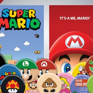 Super Mario & Friends Pin-back Buttons: A Retro Power-up for Your ...
