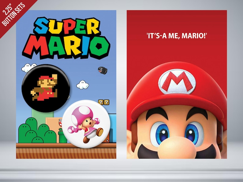 Super Mario & Friends Pin-back Buttons: A Retro Power-up for Your ...