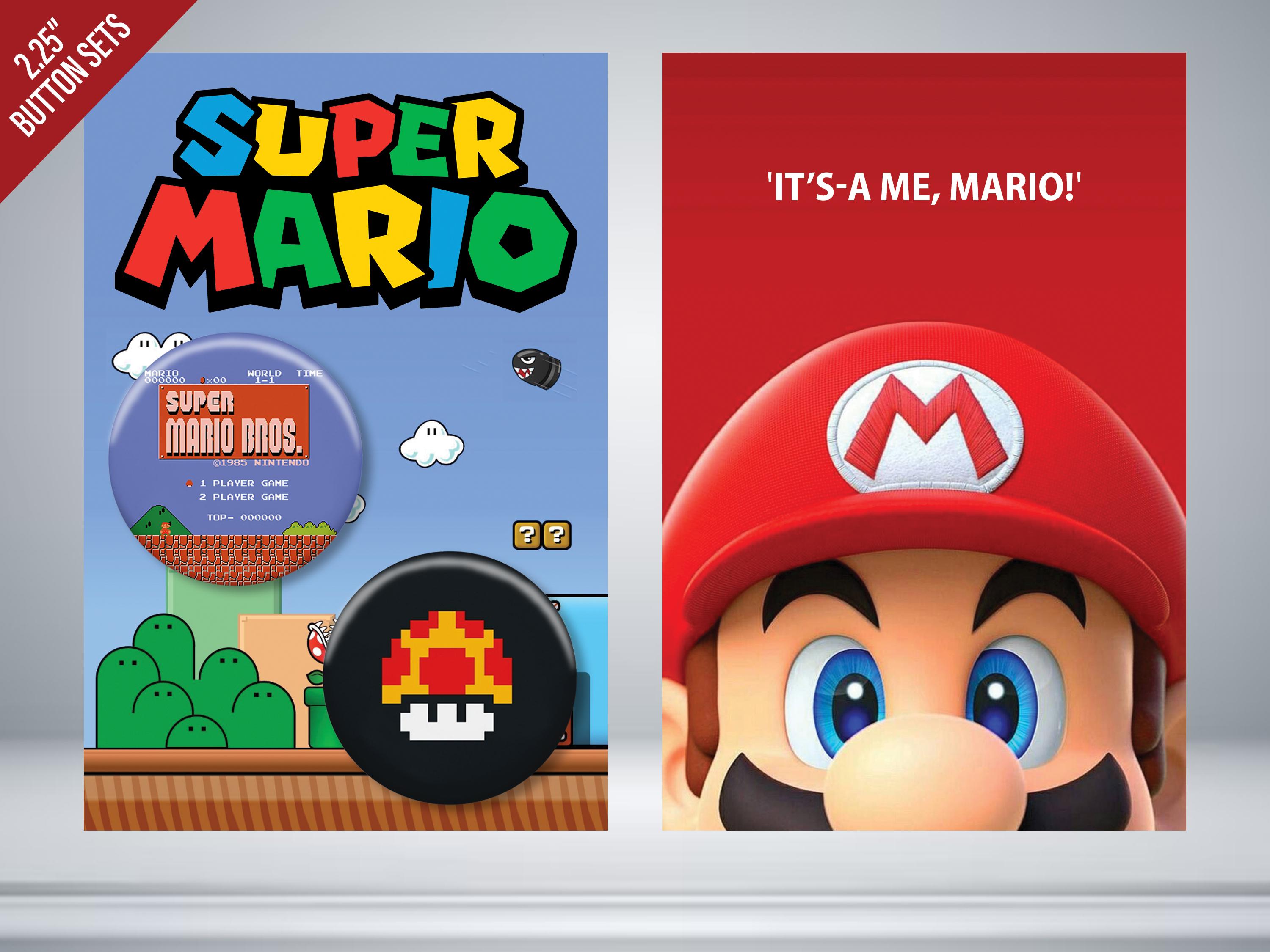 Super Mario & Friends Pin-back Buttons: A Retro Power-up for Your ...