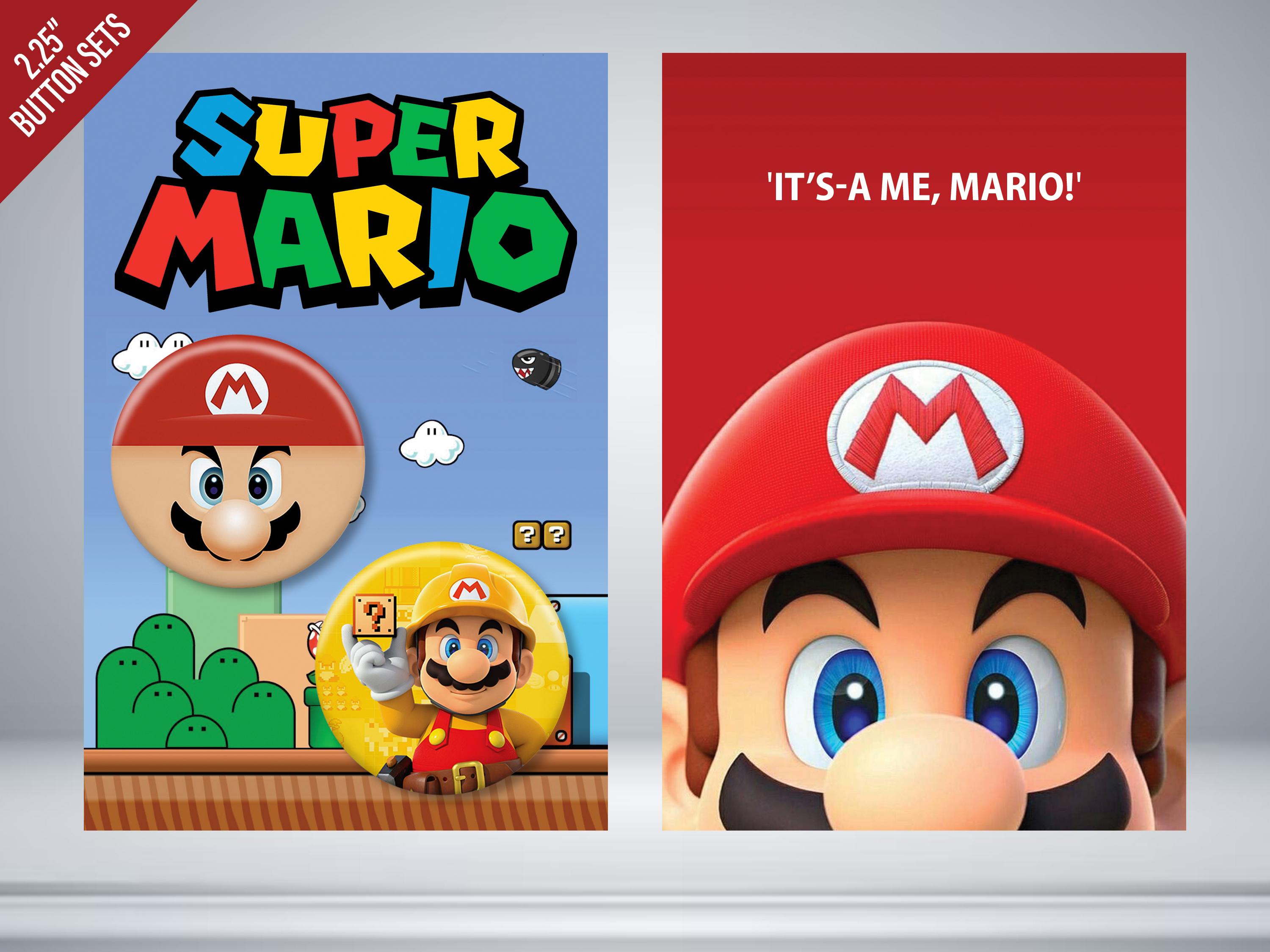 Super Mario & Friends Pin-back Buttons: A Retro Power-up for Your ...