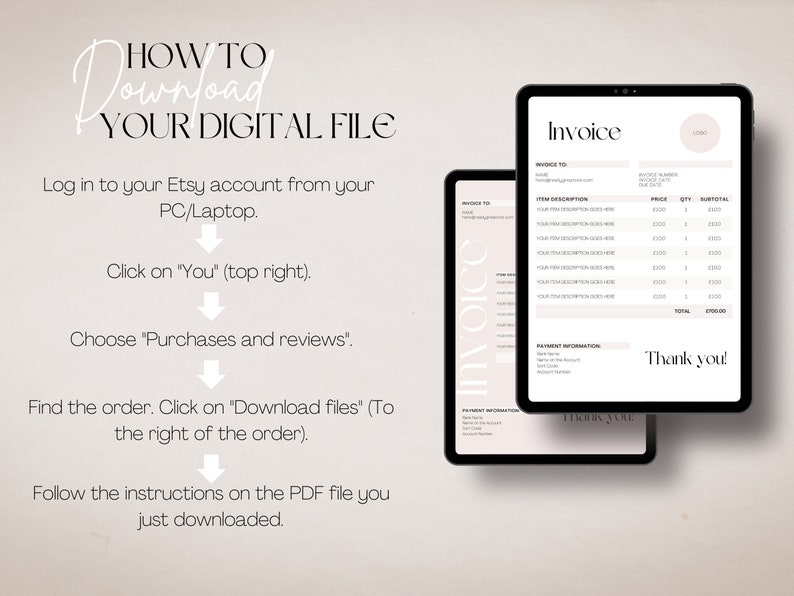 Virtual Assistant Canva Invoice Templates | 3 Canva Invoice Templates ...