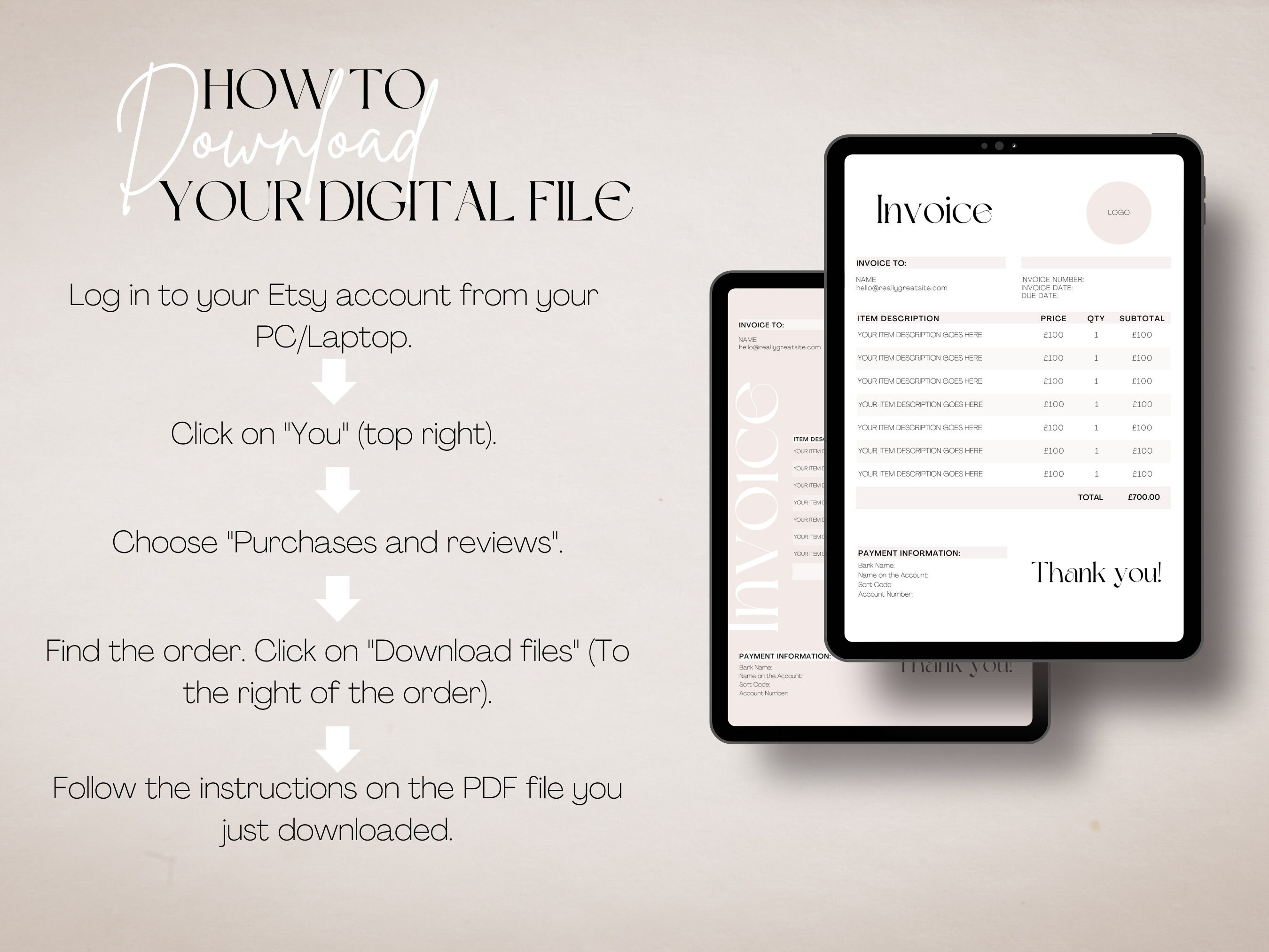 Virtual Assistant Canva Invoice Templates | 3 Canva Invoice Templates ...