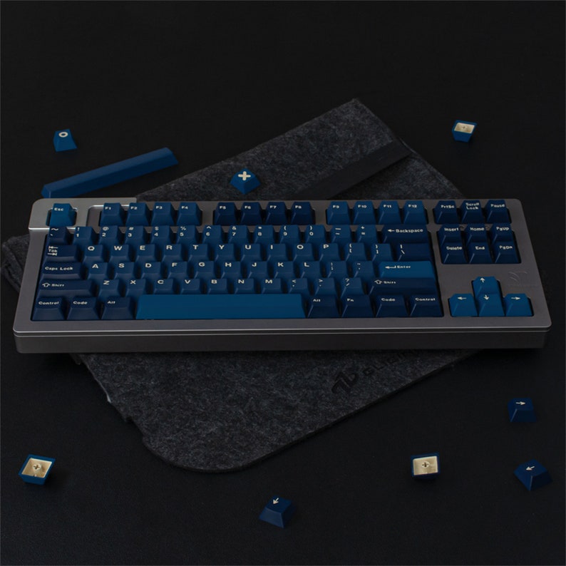 192 Keys-matrix Keycap Set Dark Blue Keycap Set Vintage - Etsy