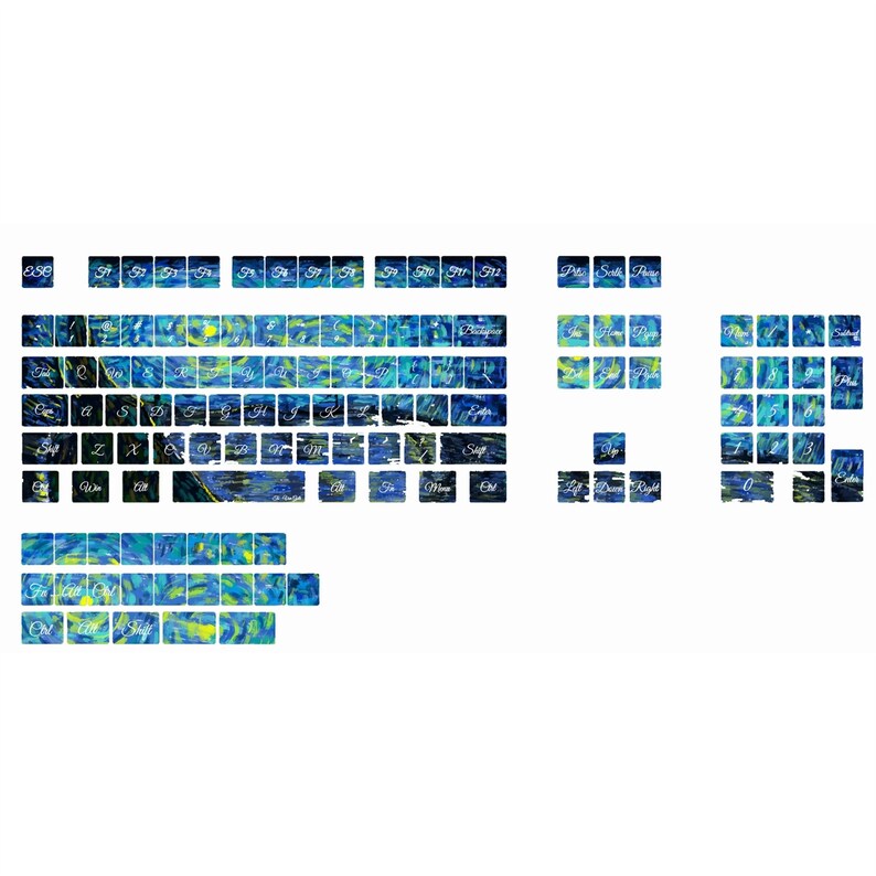 Rainbow Keycap Set-125pcs, Large Letters Keycap Set, Color Letters MDA ...