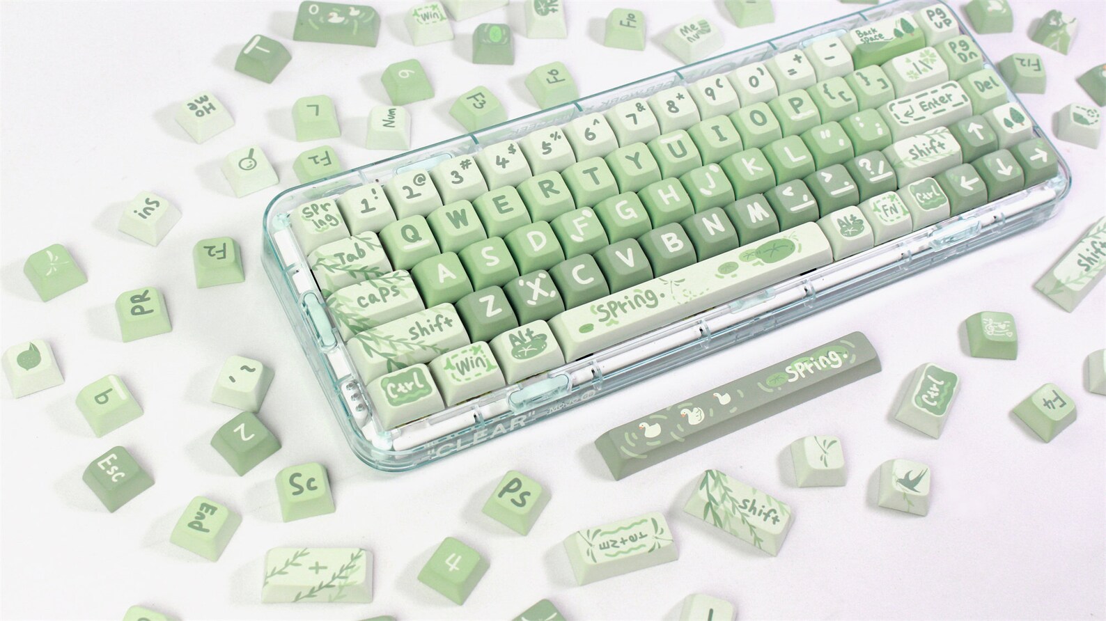Spring Green Plant Keycap Set-133pcs Hand Painted Green - Etsy