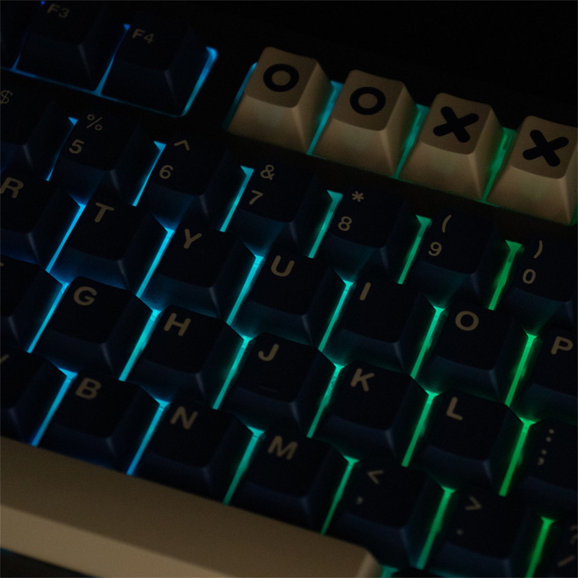 192 Keys-matrix Keycap Set Dark Blue Keycap Set Vintage - Etsy