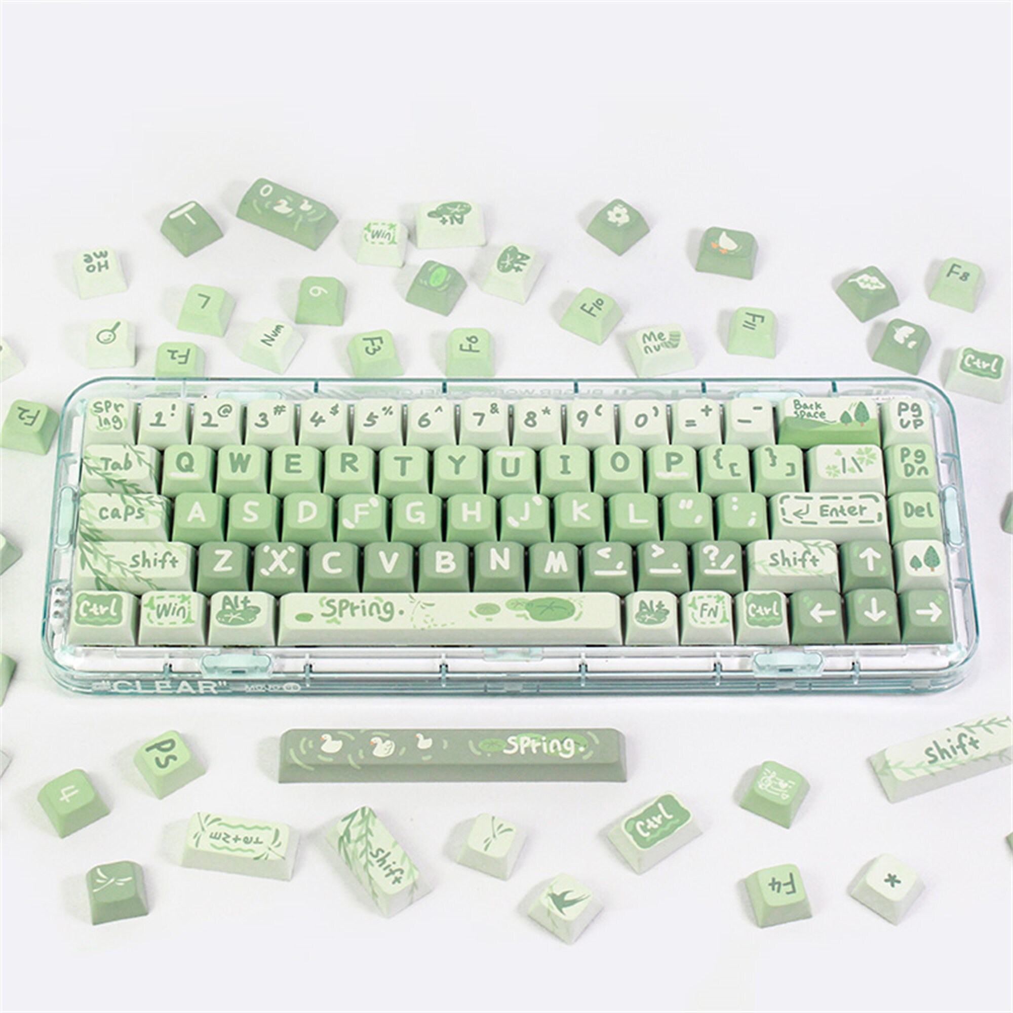 Spring Green Plant Keycap Set-133pcs Hand Painted Green - Etsy