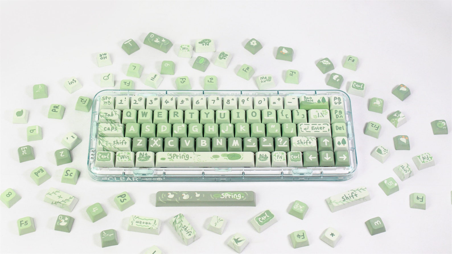 Spring Green Plant Keycap Set-133pcs Hand Painted Green - Etsy