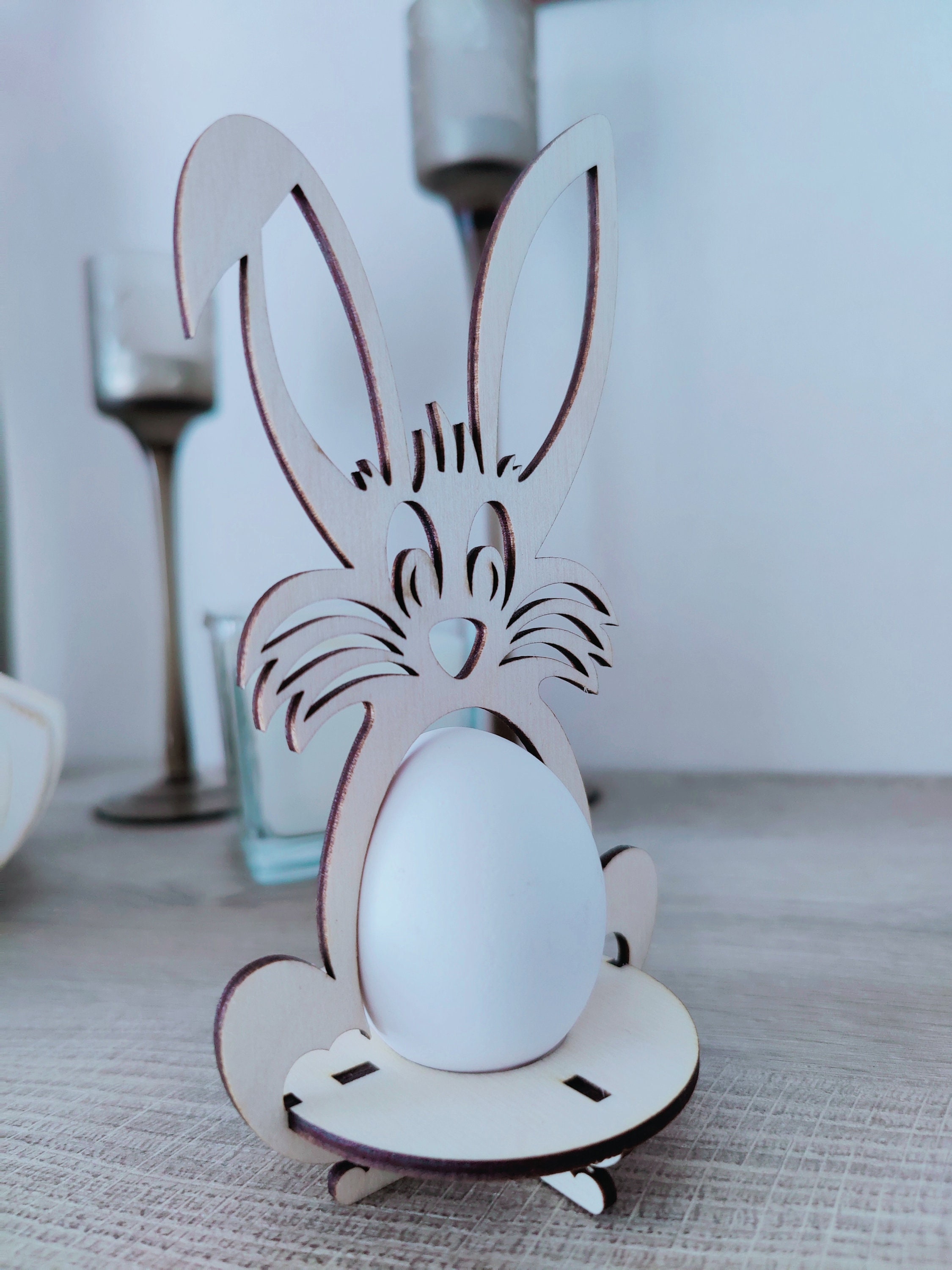Laser Cut 3mm 4mm 6mm Easter Eggs Rabbit Stand Svg Template - Etsy UK