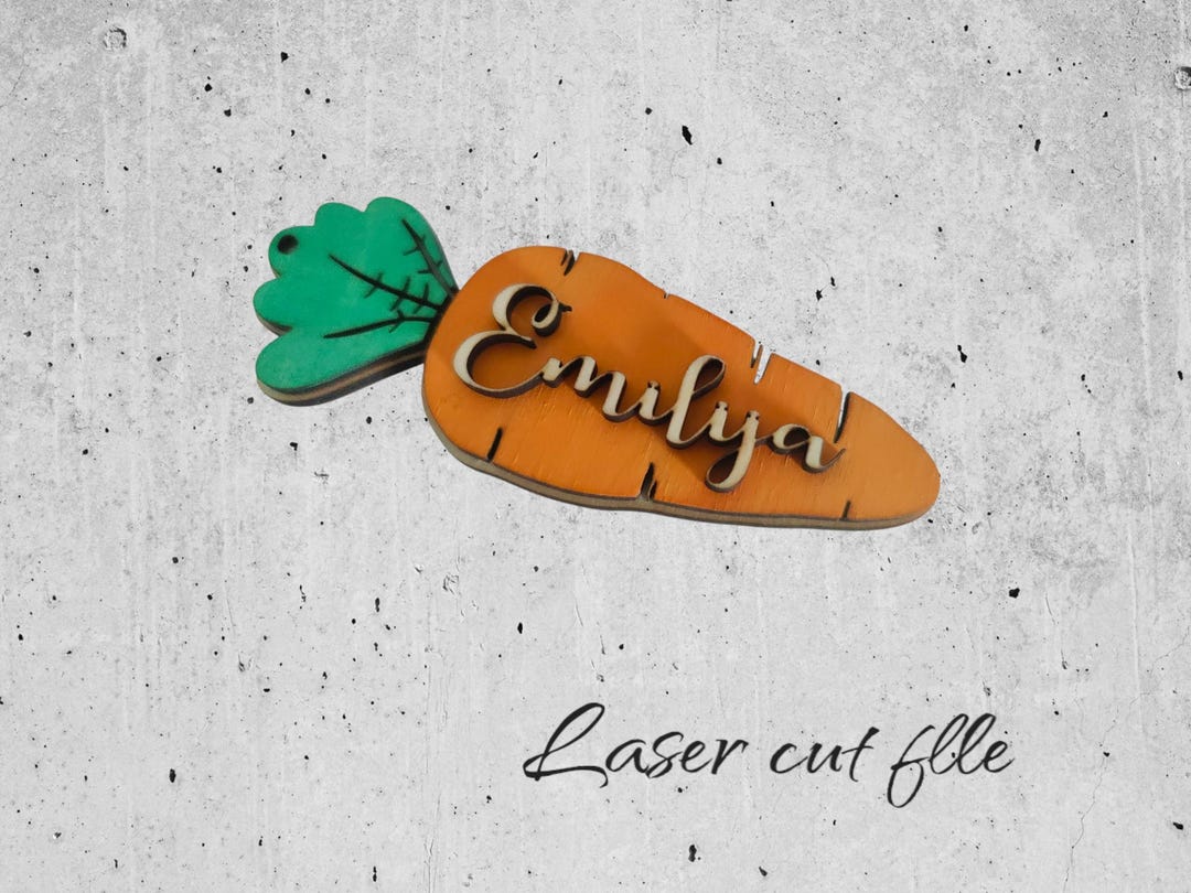 Easter Carrot Personalized, Name Tag SVG Cut File - Carrot Easter ...