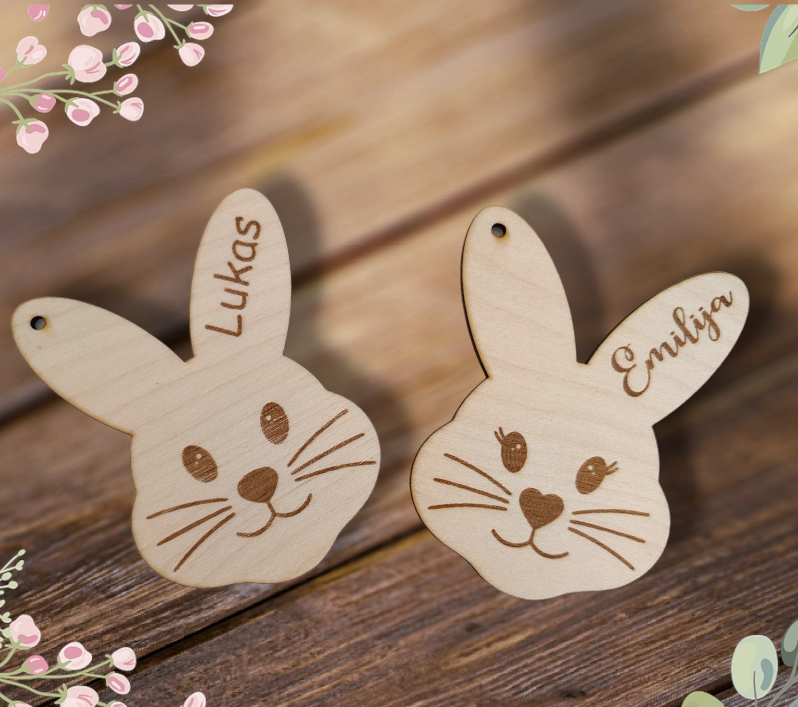 Bunny Name Tag Svg, Personalized Easter Basket/bunnies Tag Svg, Custom ...
