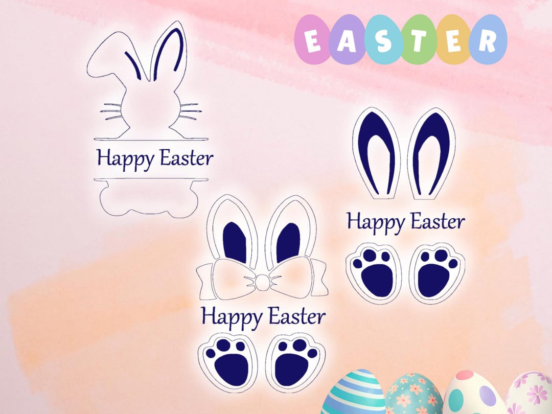 Happy Easter SVG PNG, AI Fxg Eps Dxf Jpg, Bunny, Easter Shirt Svg ...