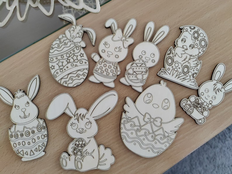 Easter DIY Paint Kit: Laser Cut Files for Glowforge (SVG, PDF) - Etsy