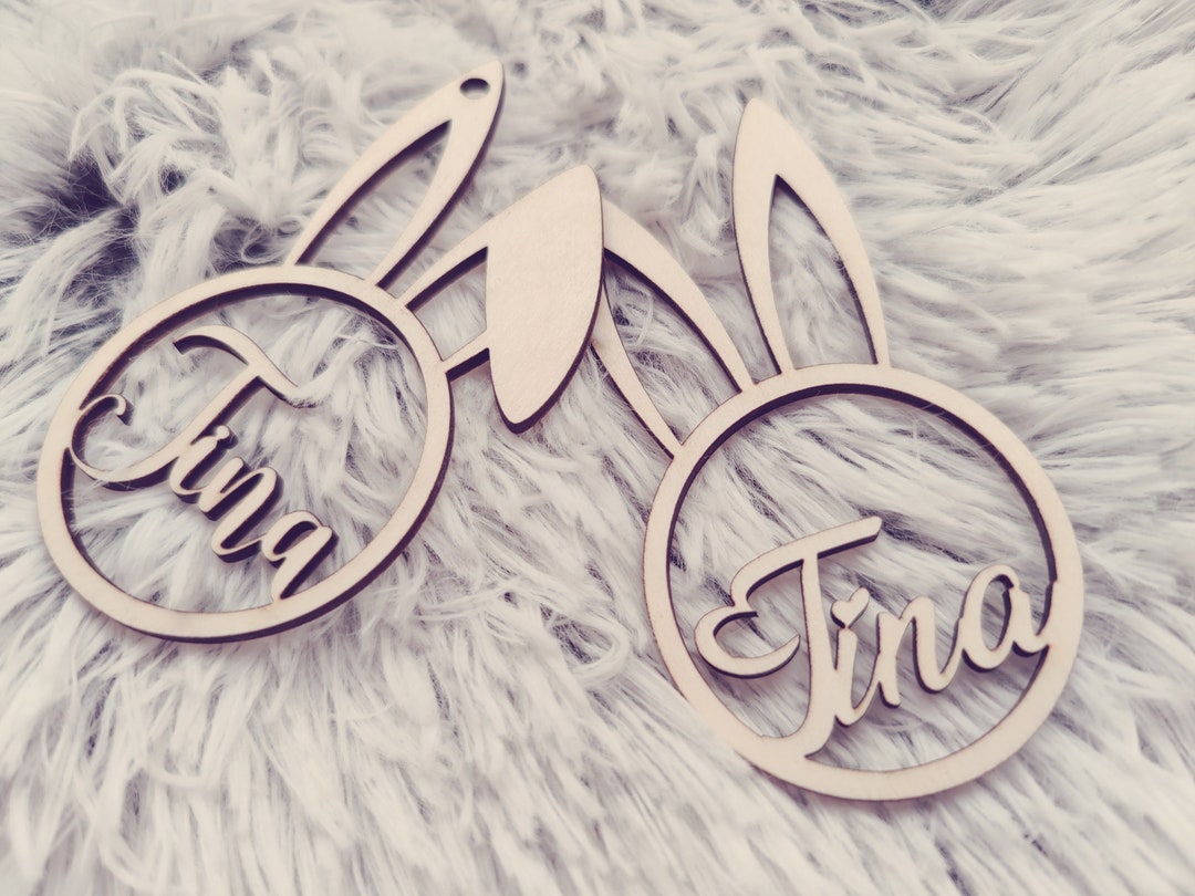 Easter Decorations With Names Svg File, Bunny, Easter Hangning Zip File ...