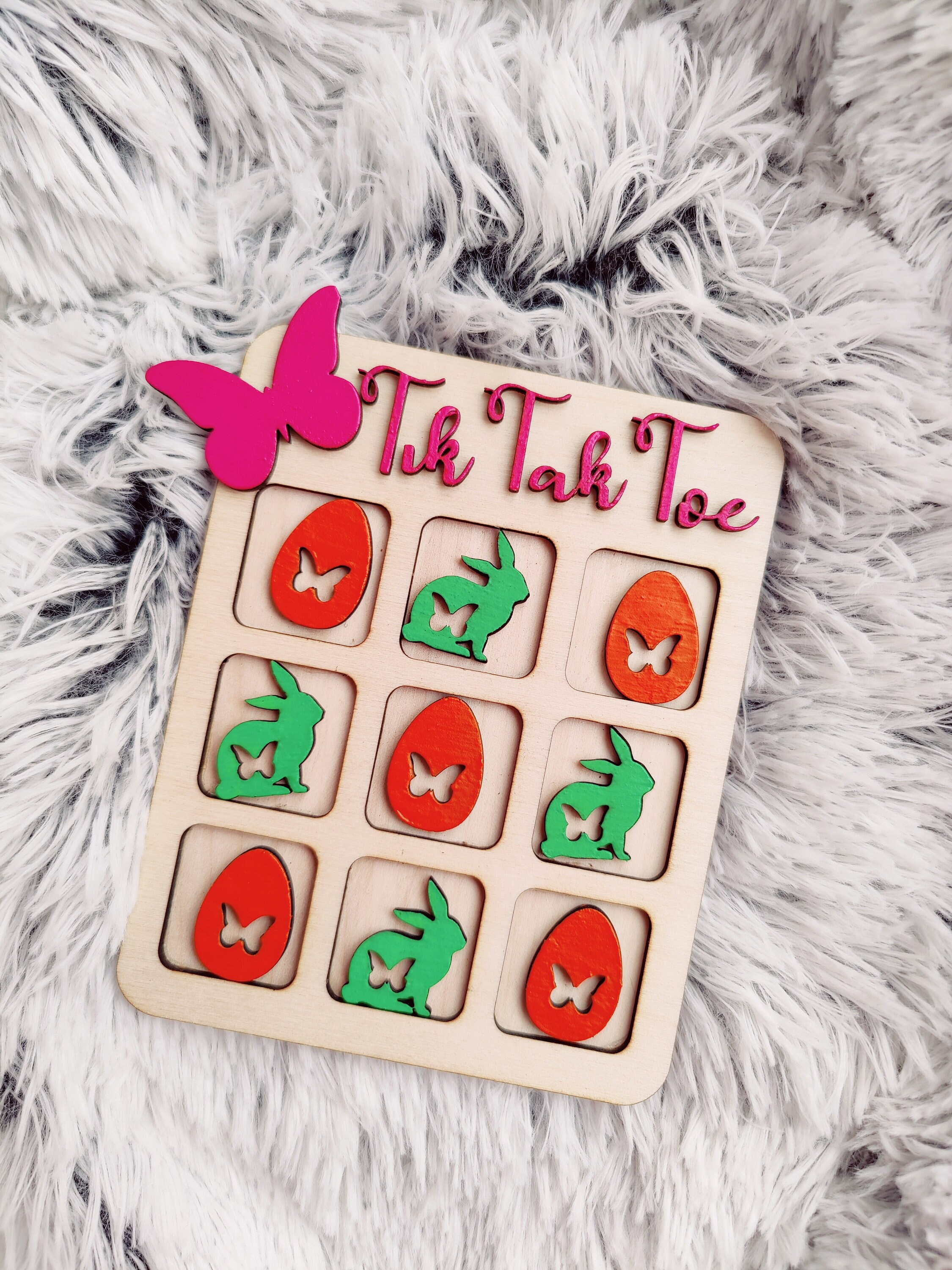 Easter Tic Tac Toe Kids Game Svg, Easter Basket Stuffers, Easter Svg ...