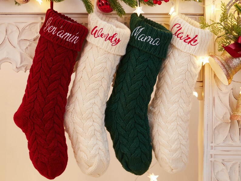 Personalized Christmas Stockings, Embroidered Christmas Stocking ...