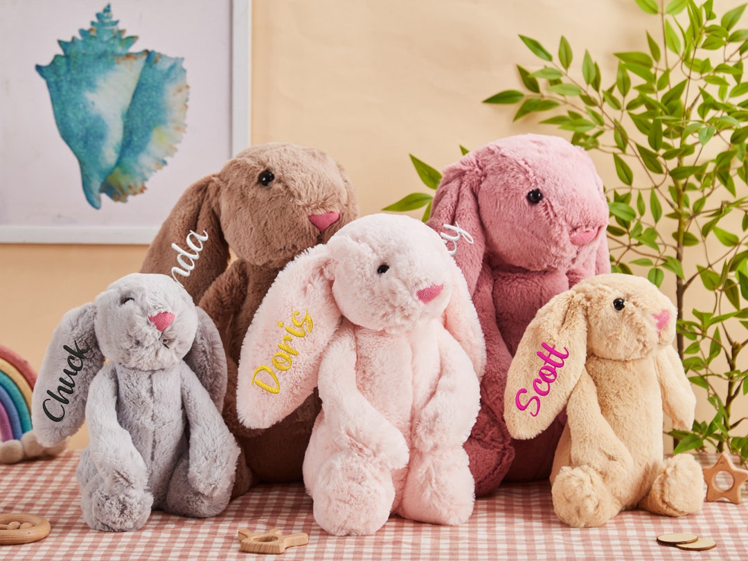Embroidered Bunny Rabbit,personalised Bunny Rabbit Toy,custom ...