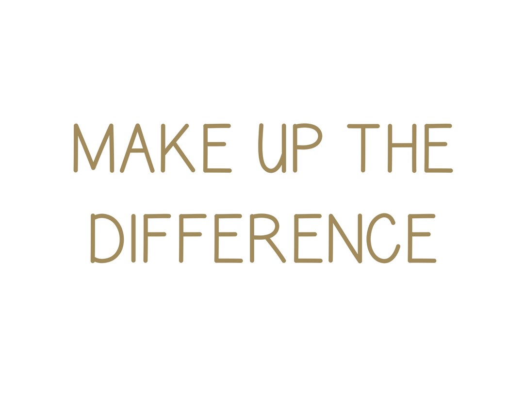 Make up the Difference - Etsy
