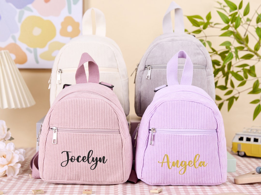Embroidered Toddler Backpack,personalized Kids' Backpack,corduroy ...