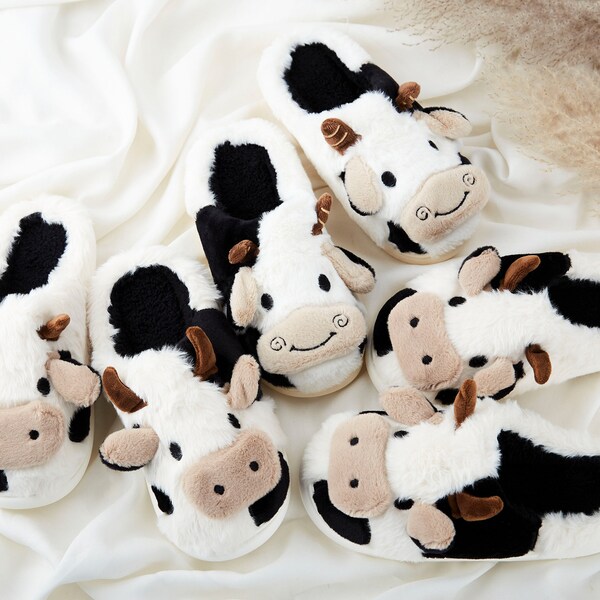 Cow Slippers - Etsy