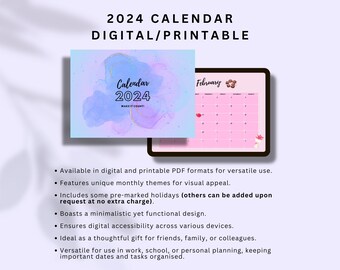 November 2024 Printable Calendar, Digital Download and Printable PDF ...