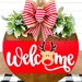 Christmas Door Hanger Christmas Wreath Welcome Door Sign Reindeer Door ...