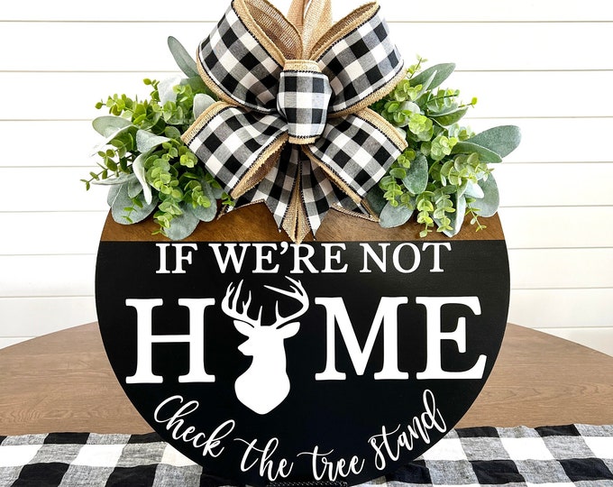 Deer Hunting Door Hanger Wreath Hunting Gift Hunting Wreath Welcome ...