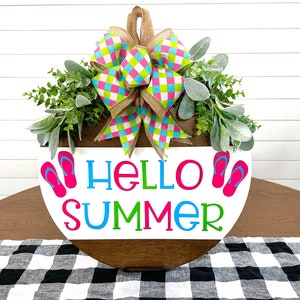 Hello Summer Door Hanger | Summer Wreath | Summer Door Decor | Flip ...