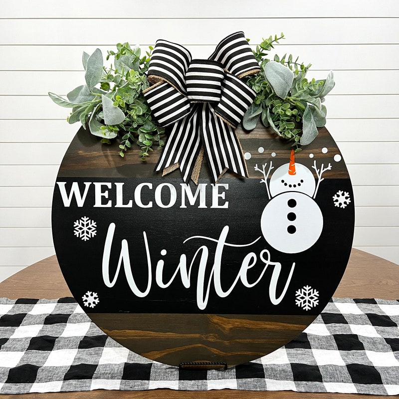 Winter Door Hanger - Etsy