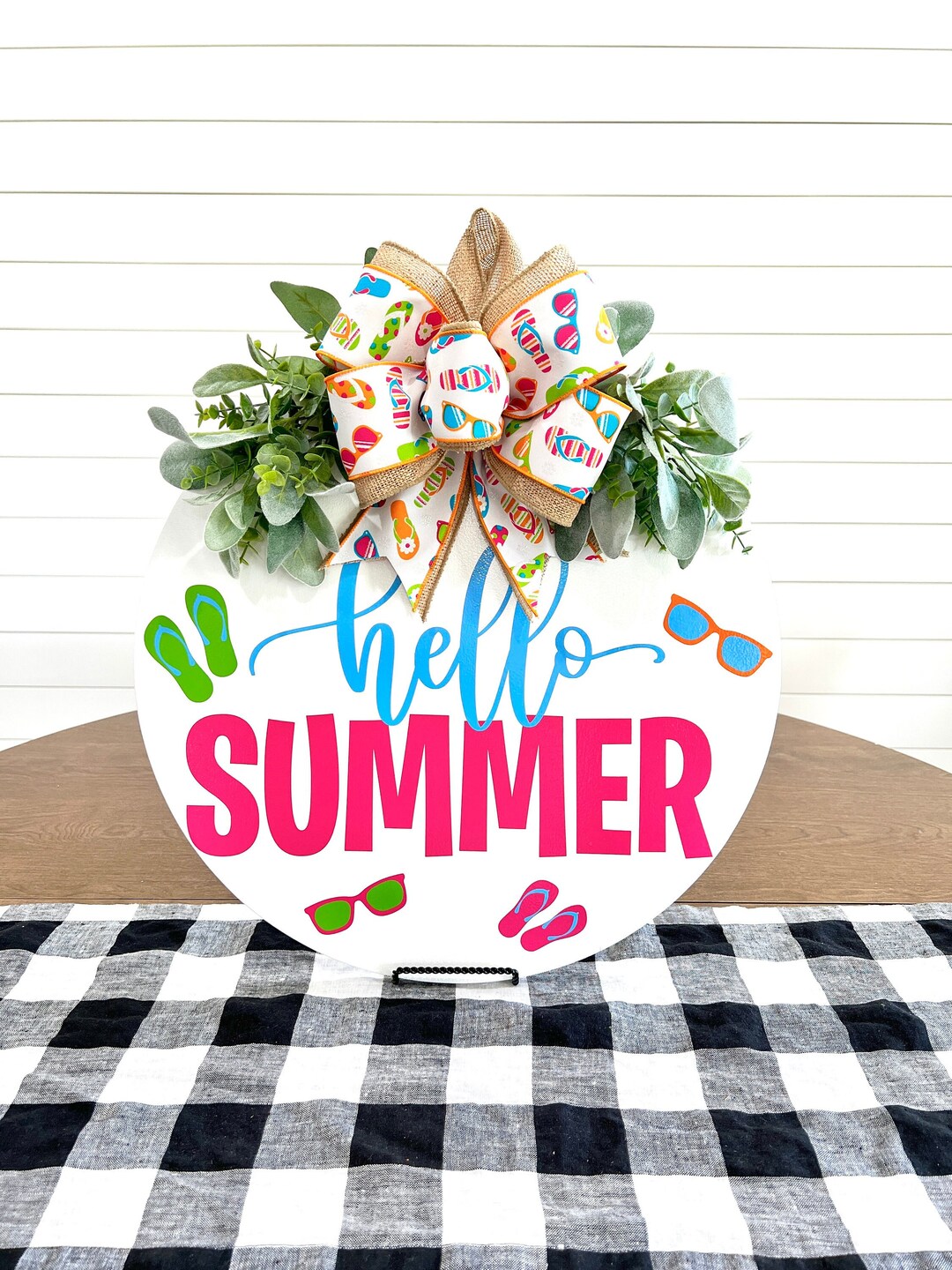 Hello Summer | Summer Door Hanger | Summer Wreath | Door Wreath ...