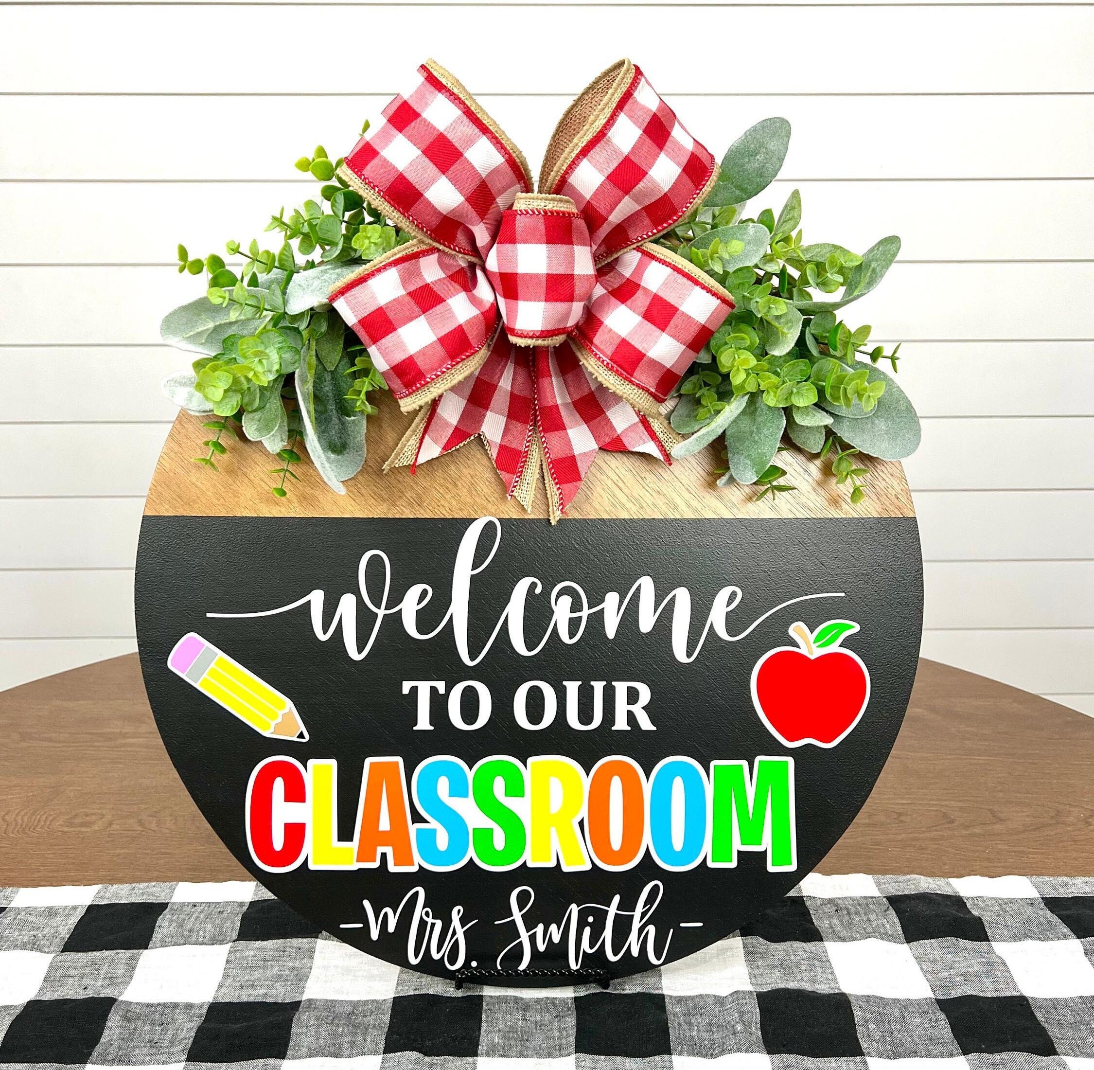 Welcome to Our Classroom Door Hanger | Teacher Door Hanger | Classroom ...