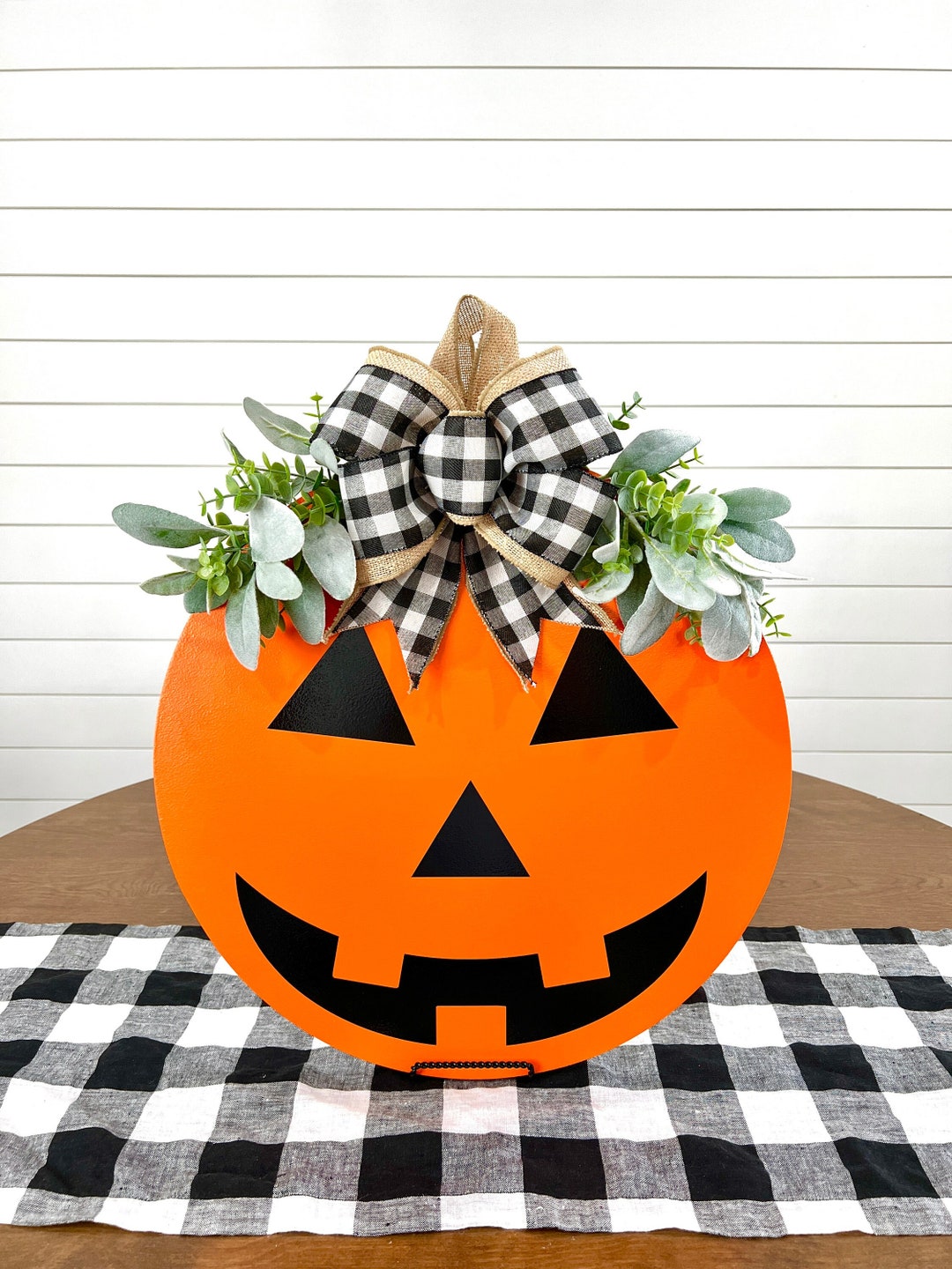 Jack O' Lantern Door Hanger | Halloween Door Hanger | Pumpkin Decor ...
