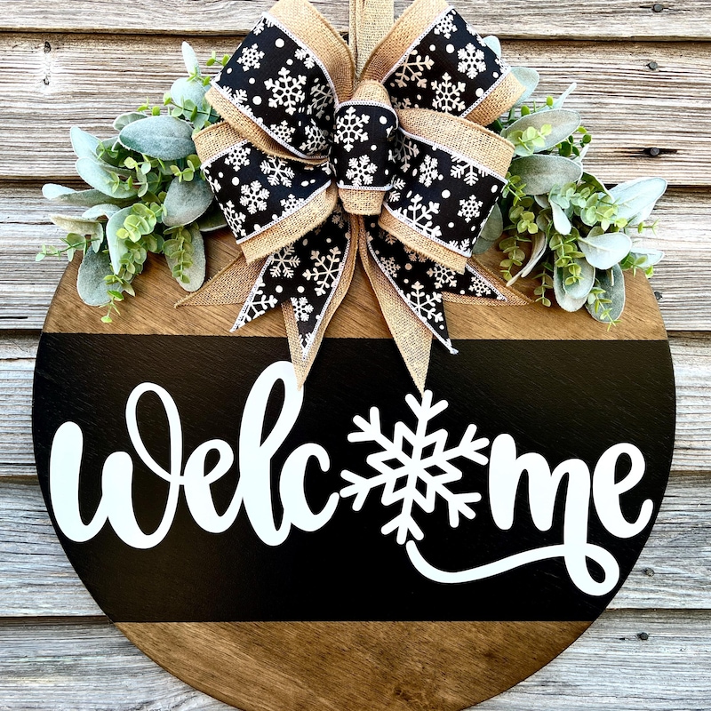Winter Door Decor - Etsy