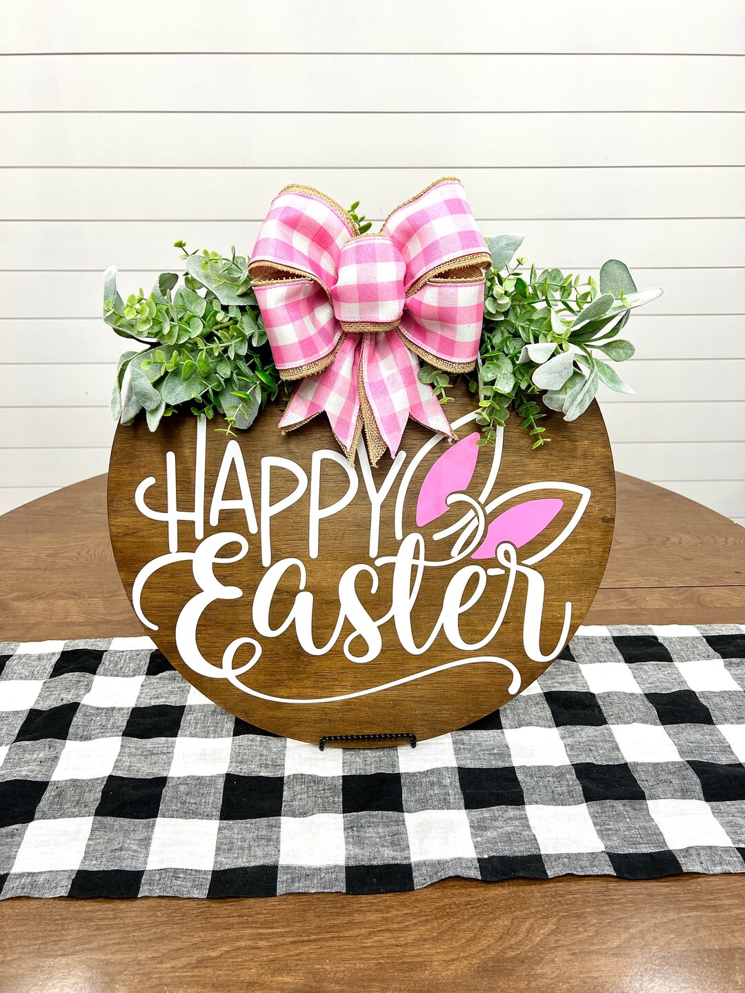 Happy Easter Door Hanger | Easter Door Hanger | Easter Wreath | Front ...