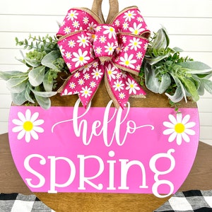 Spring Door Hanger Spring Door Decor Front Door Decor Spring Wreath ...