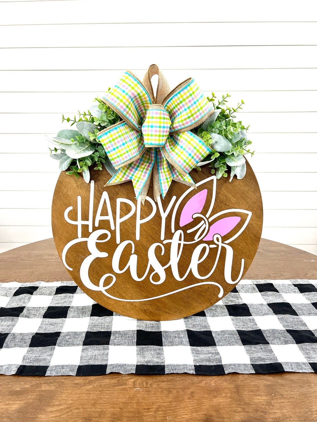 Happy Easter Door Hanger Easter Door Hanger Easter Wreath Front Door ...