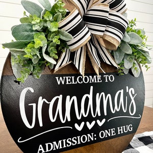 Welcome to Grandma's House | Gift for Grandma | Grandma Door Hanger ...