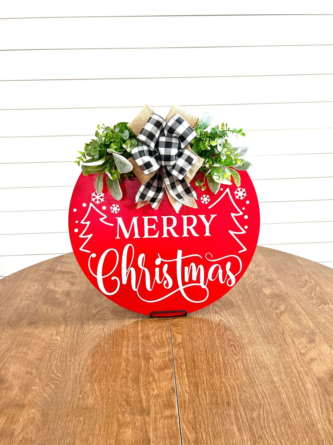 Christmas Door Hanger Christmas Wreath Christmas Decor - Etsy
